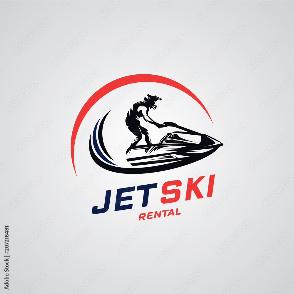 Jet Ski Logo Designs Template Stock Vector | Adobe Stock