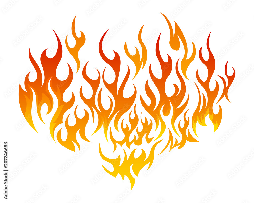 vector fire design elements Stock Vector | Adobe Stock