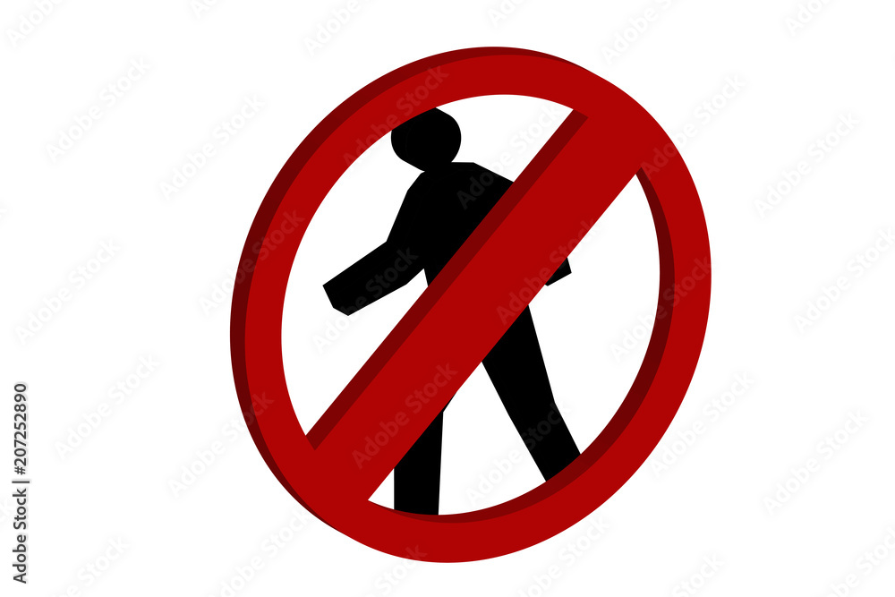 Señal de prohibido pasar. Stock-Vektorgrafik | Adobe Stock