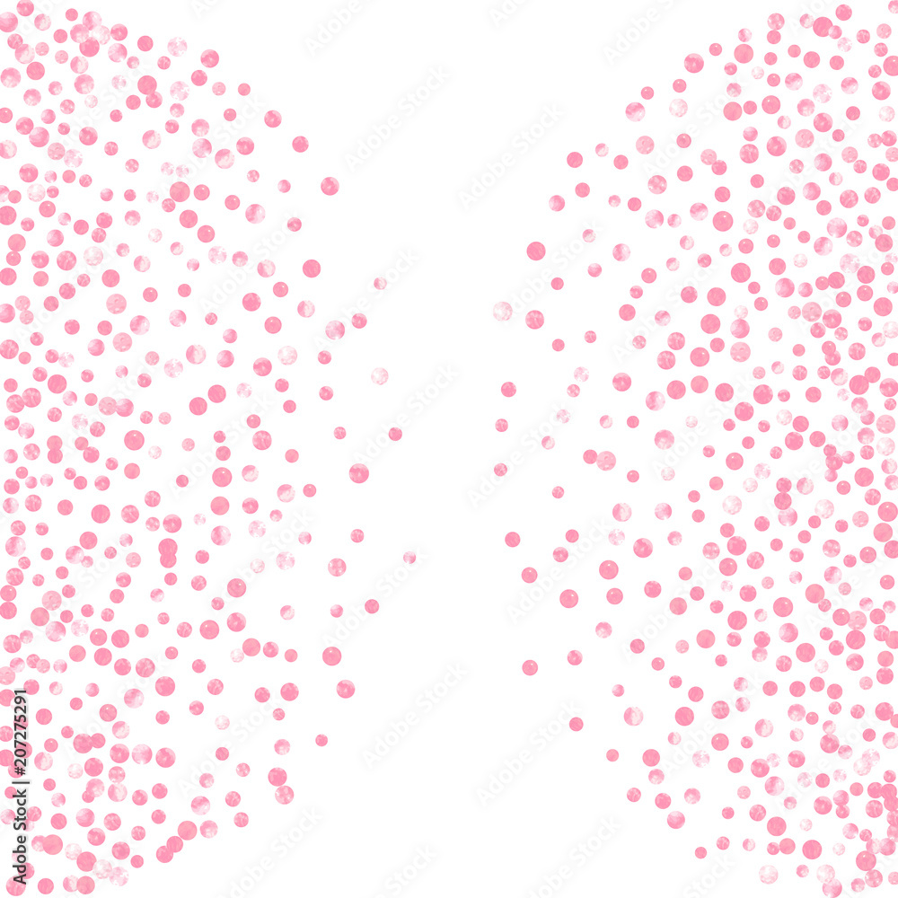 Wedding glitter confetti with dots on isolated backdrop. Random falling ...