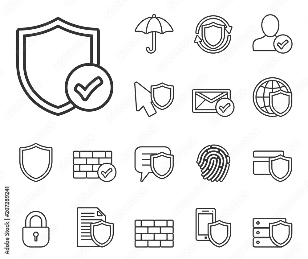 Datenschutz Iconset Stock-Vektorgrafik | Adobe Stock