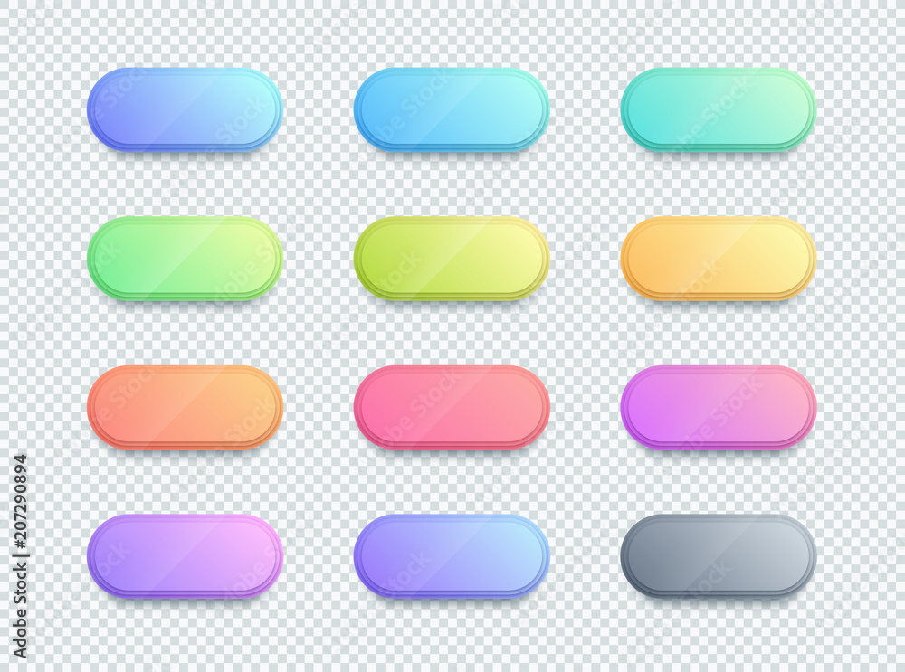 Vector 3d Shape Colorful Text Box Banner Elements Set Of 12 Stock Vector 3d Shape Colorful Text Box Banner Elements Set Of 12 Stock