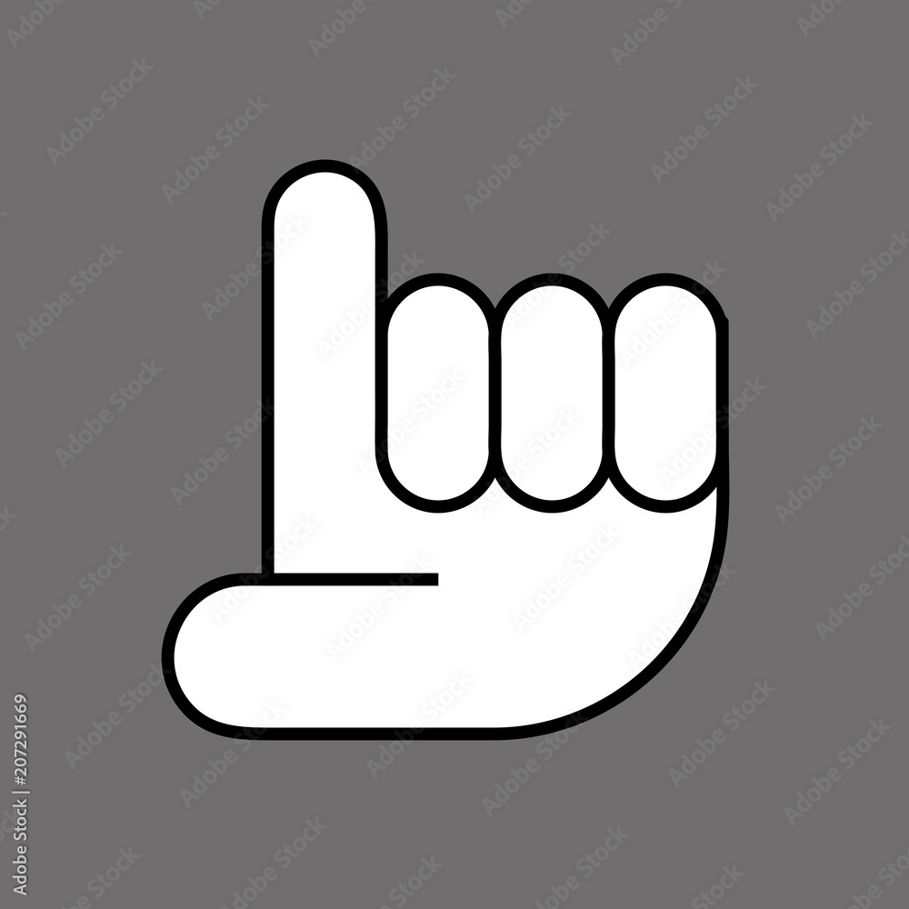 Aufzeigen Hand Zwei - Icon Symbol Piktogramm Bildmarke grafisches ...