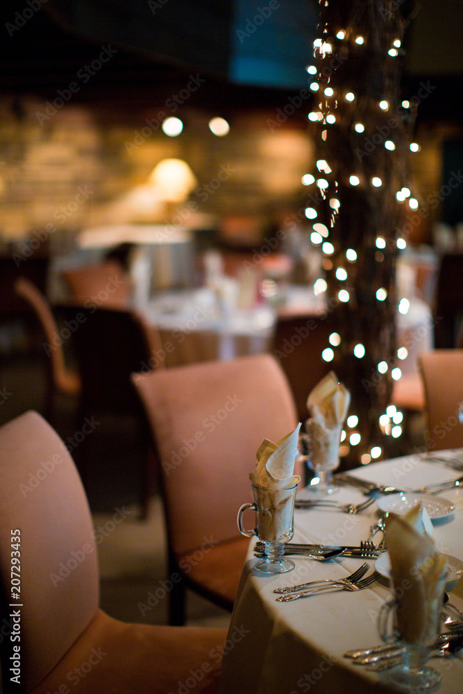 Fancy Restaurant Table Setup
