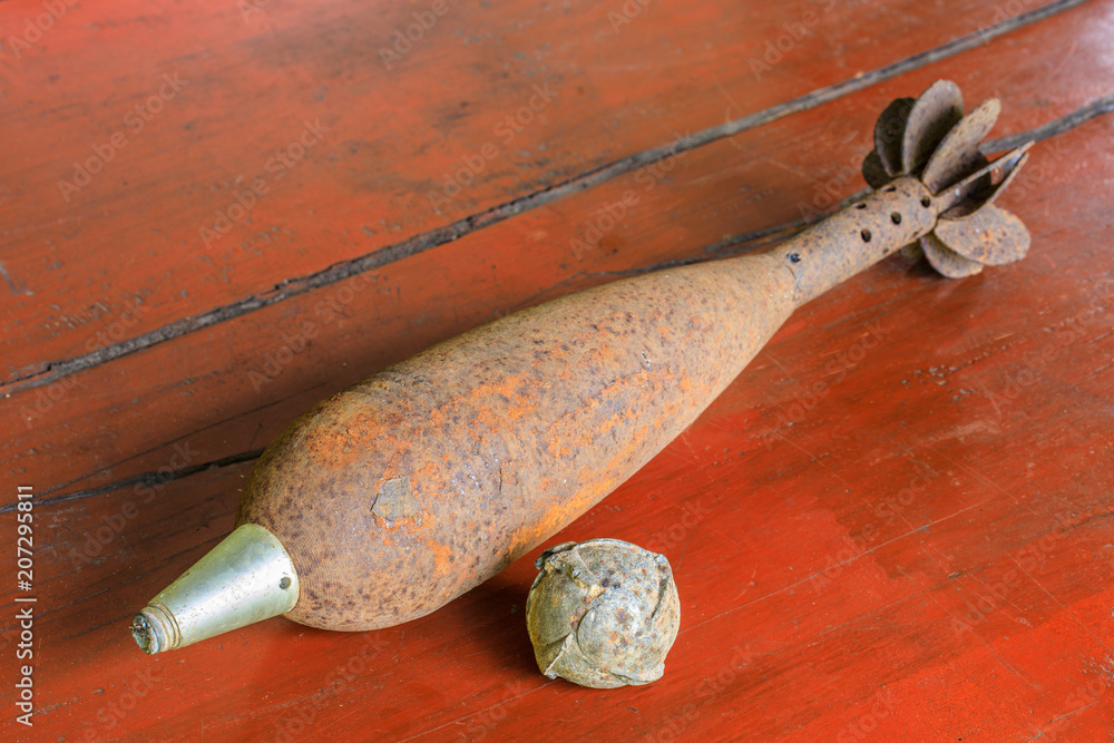 The old bombs in cold war remain in Southeast Asia. Stock Photo | Adobe ...