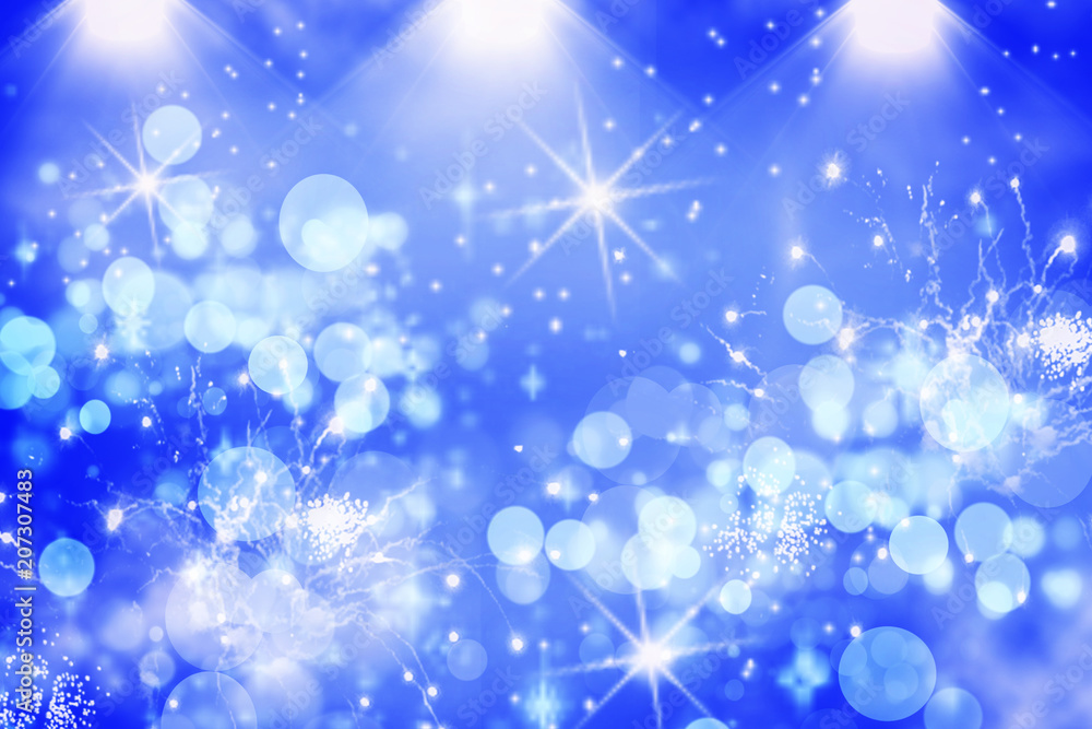 fondo azul con luces desenfocadas Stock Illustration | Adobe Stock