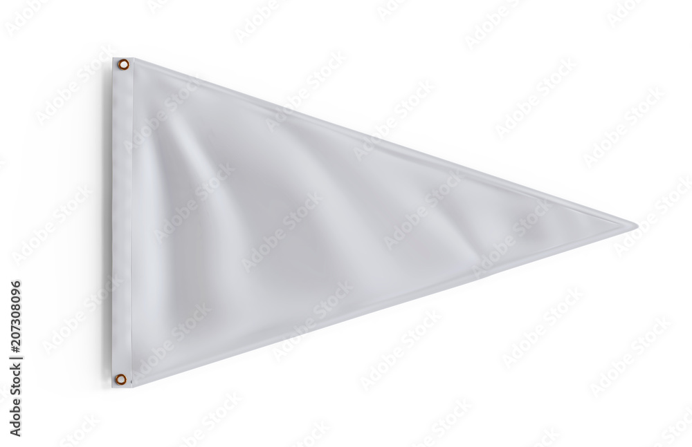 Blank Boat Flag and Yacht Flag for Design Presentation. 3d render ...
