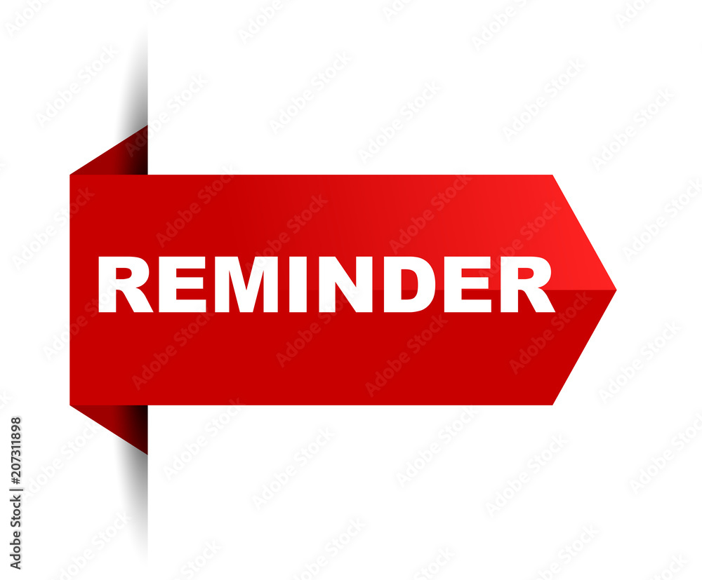 banner reminder Stock Vector | Adobe Stock