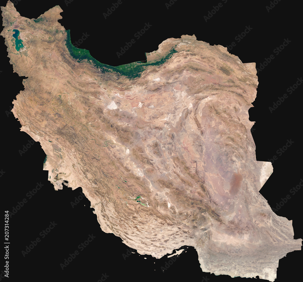Large (17 MP) satellite image of Iran. Country photo from space ...