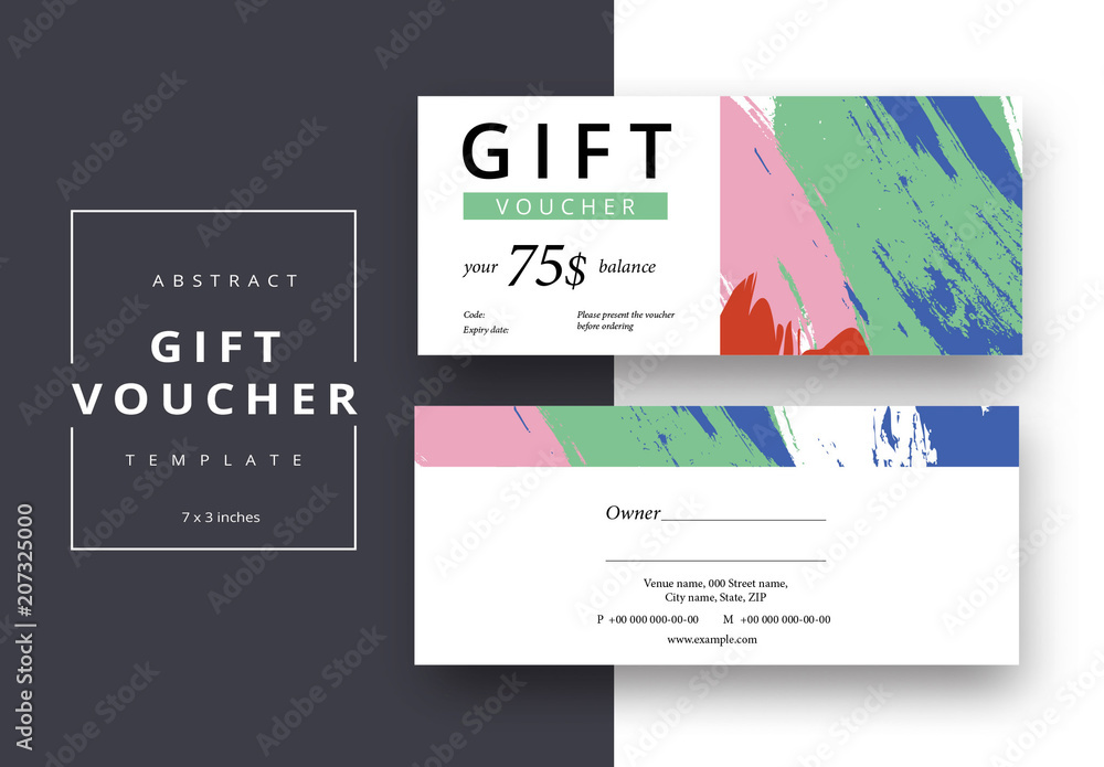 Abstract Gift Voucher Layout Stock Template | Adobe Stock