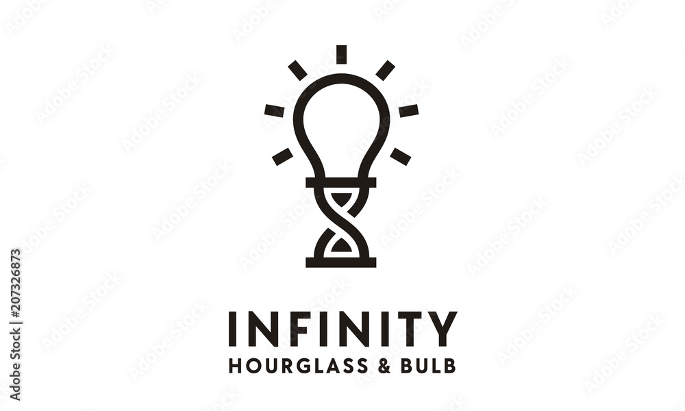 Infinity hourglass sand time with light bulb lamp for unlimited ...