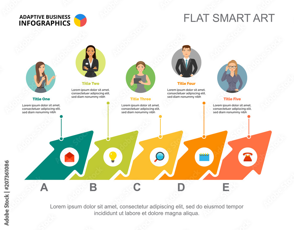 Creative business team slide template. Business data. Graph, chart ...