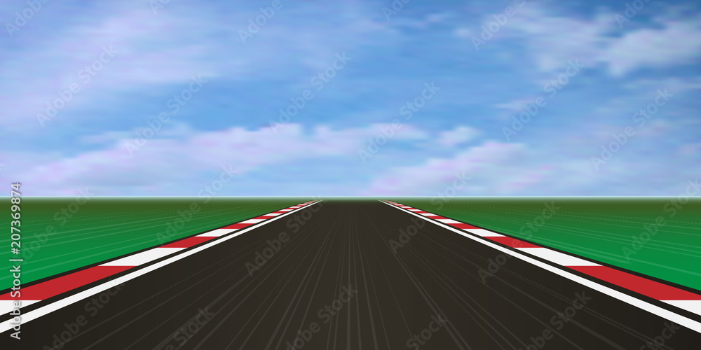 Race track. Vector illustration. Stock Vector | Adobe Stock