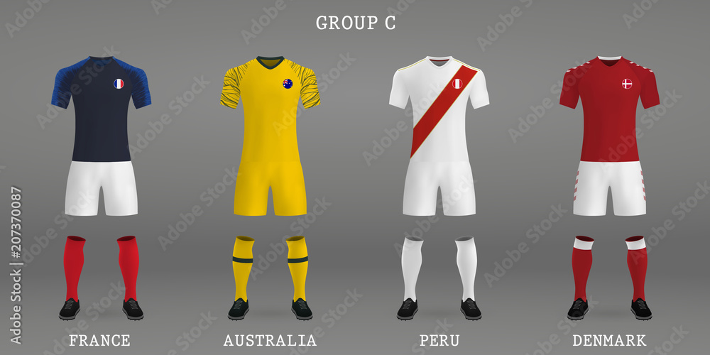 Set of football kit Stock Vector | Adobe Stock