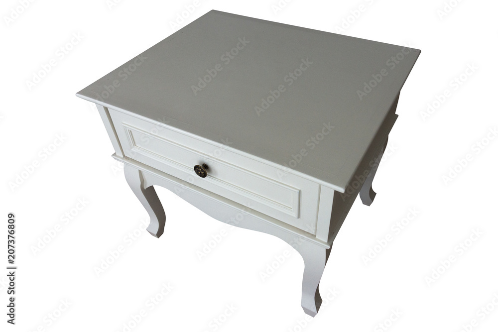 White table isolated on white background Stock Photo | Adobe Stock