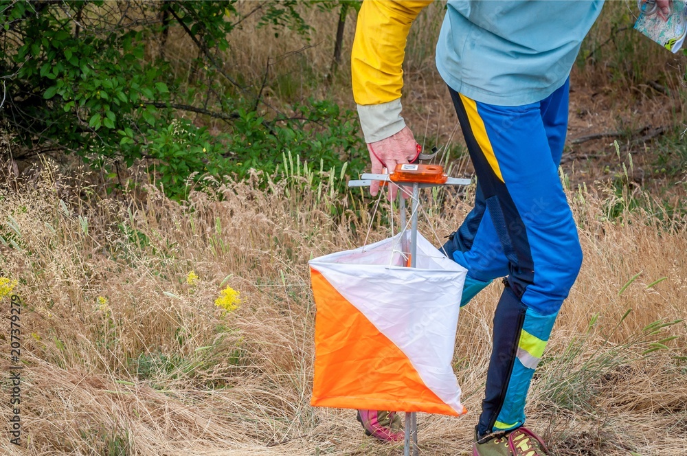 Orienteering. Check point Prism and composter for orienteering. The ...