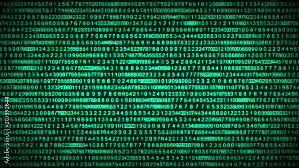 Binary Code Data Security Distort Background/ Animation of a simple ...