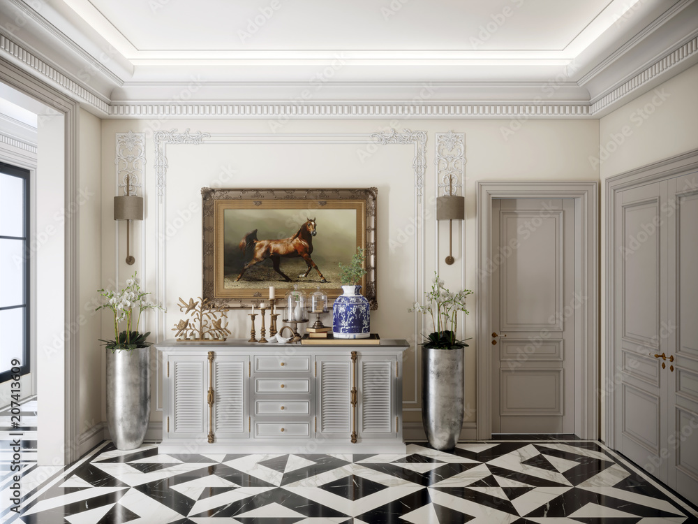 Entrance Hall Stock Illustration | Adobe Stock