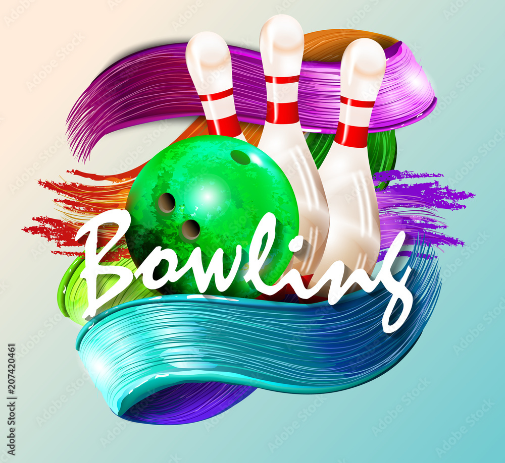 Sample text. bowling ball abstract background Stock Vector | Adobe Stock