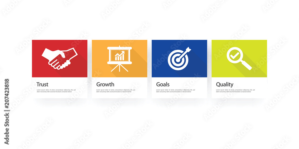 Core Values Infographic Icon Set Stock Vector | Adobe Stock