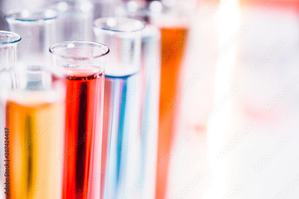 test tubes in laboratory. drug discovery, pharmacology and ...