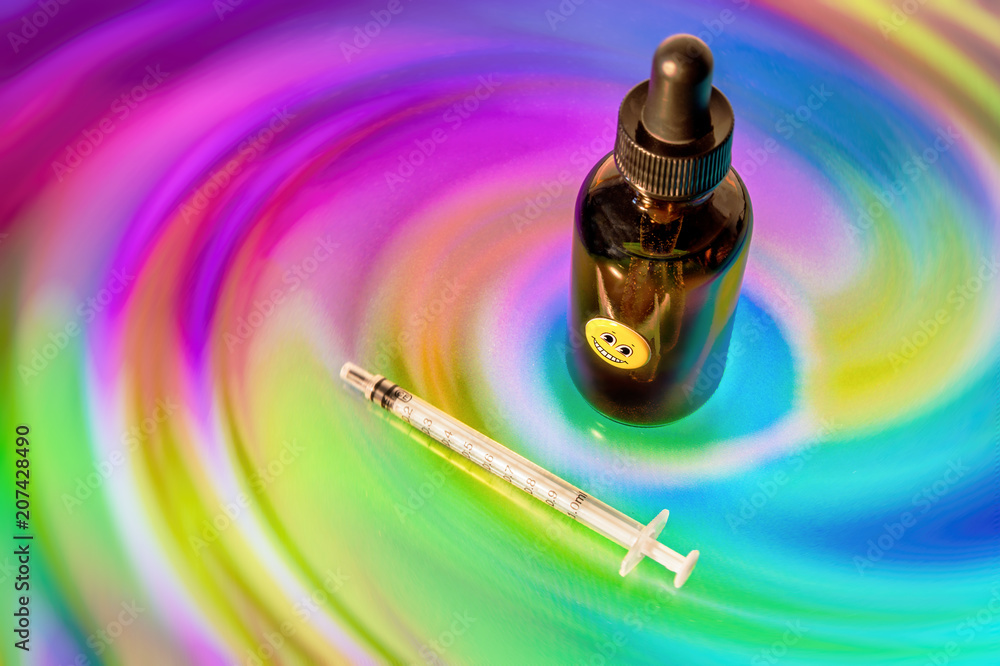 Bottle of diluted LSD used for microdosing Stock Photo | Adobe Stock