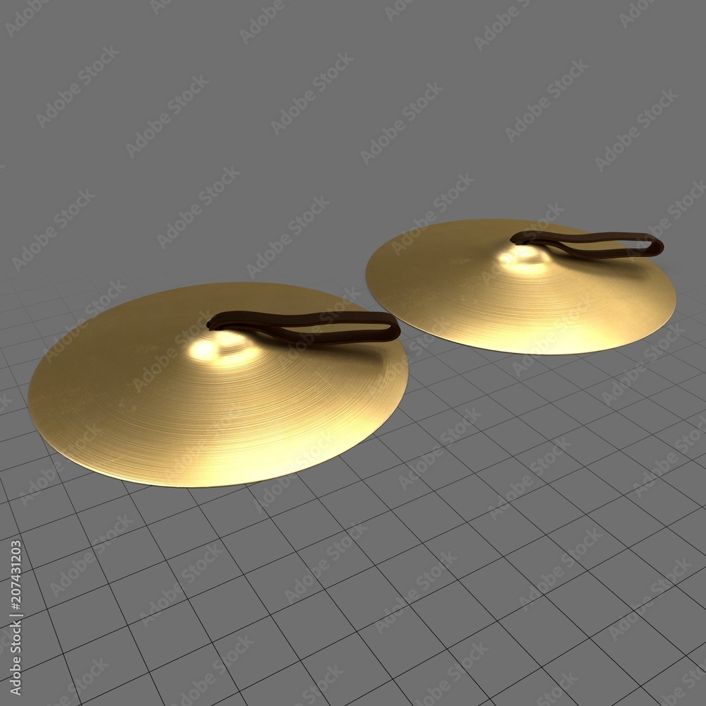 Pair of cymbals Stock 3D asset | Adobe Stock