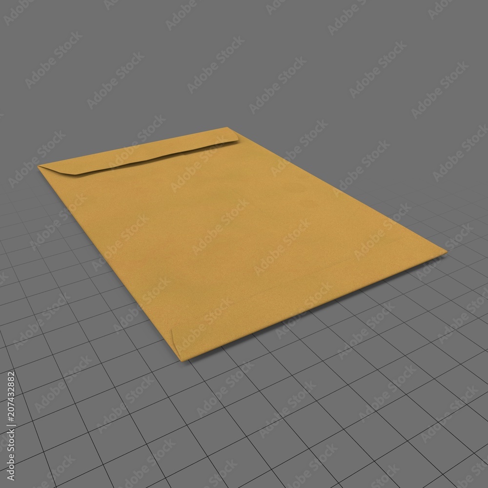 Closed long envelope Stock 3D asset | Adobe Stock
