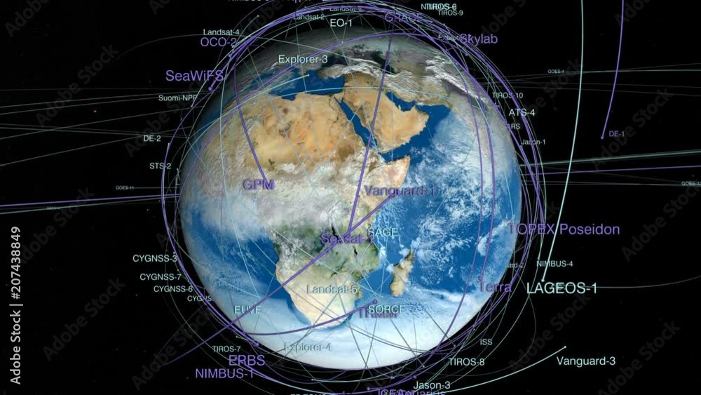 Earth observing spacecrafts with all spacecraft shown from Explorer-1 ...