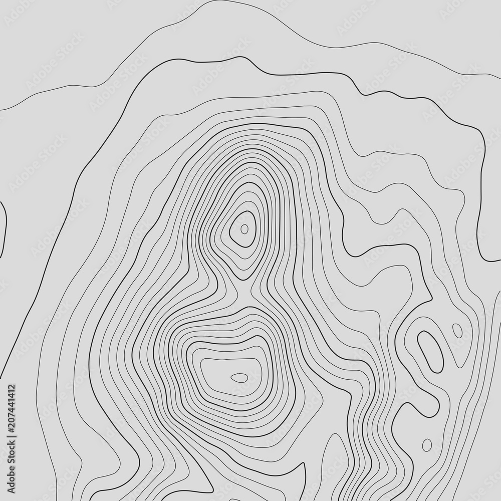Topographic map. Topographical background. Linear graphics. Vector ...
