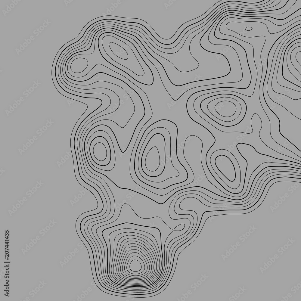 Topographic map. Topographical background. Linear graphics. Vector ...