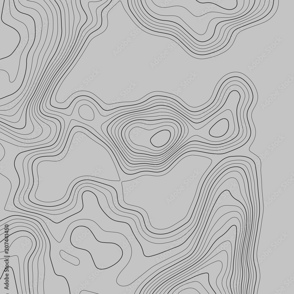 Topographic map. Topographical background. Linear graphics. Vector ...