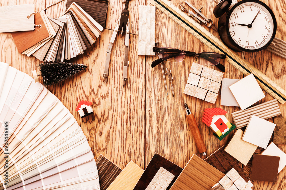 house design ideas concept with sample of natural material option for ...