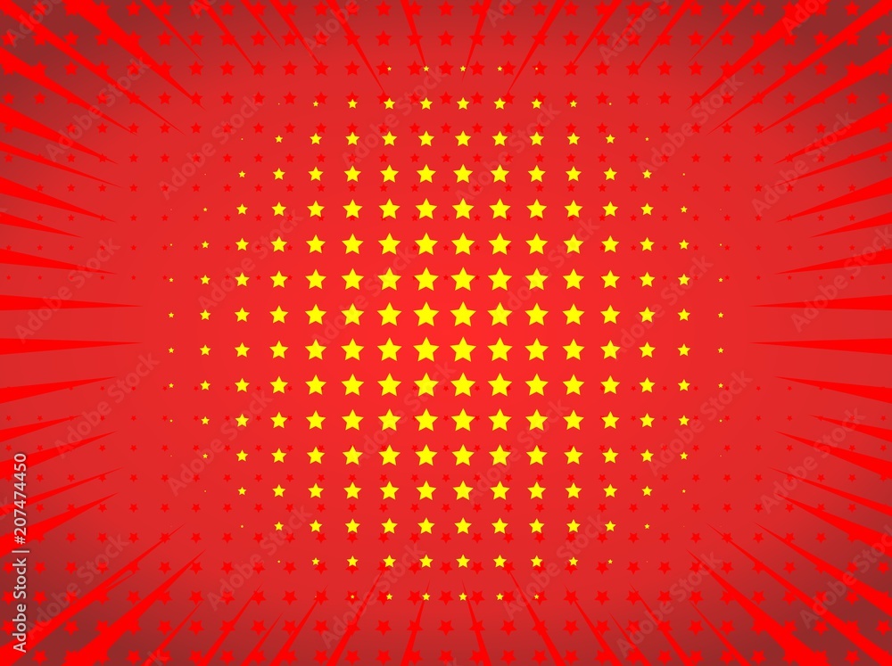 Comic star burst pop art background Stock Vector | Adobe Stock
