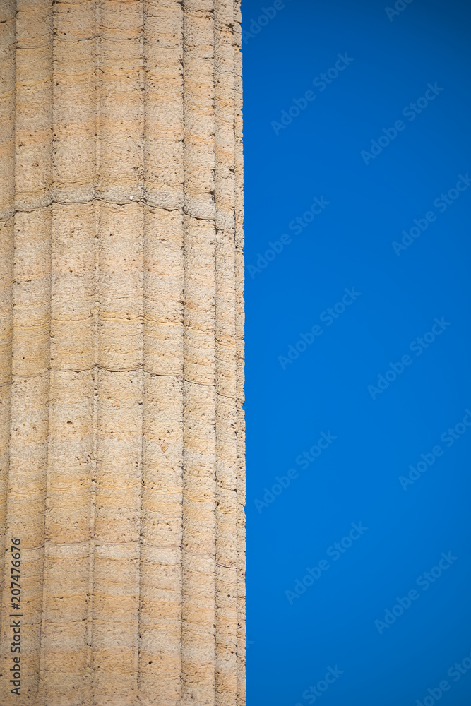 Stone fluted column detail at the Philadelphia Museum of Art Stock ...
