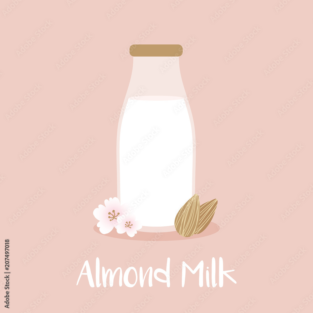 Almond Milk Cartoon