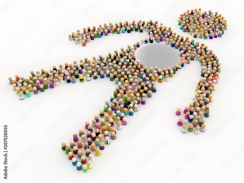 Cartoon Crowd Figure, Pitfall Stock Illustration | Adobe Stock