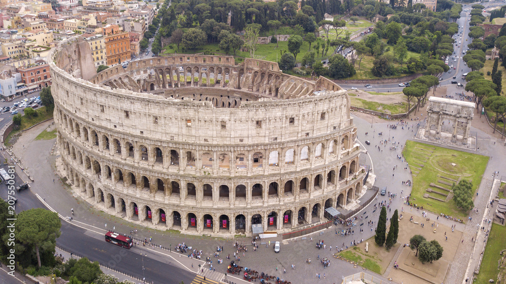 Fotografia do Stock: Aerial view of the Colosseum, known as ...