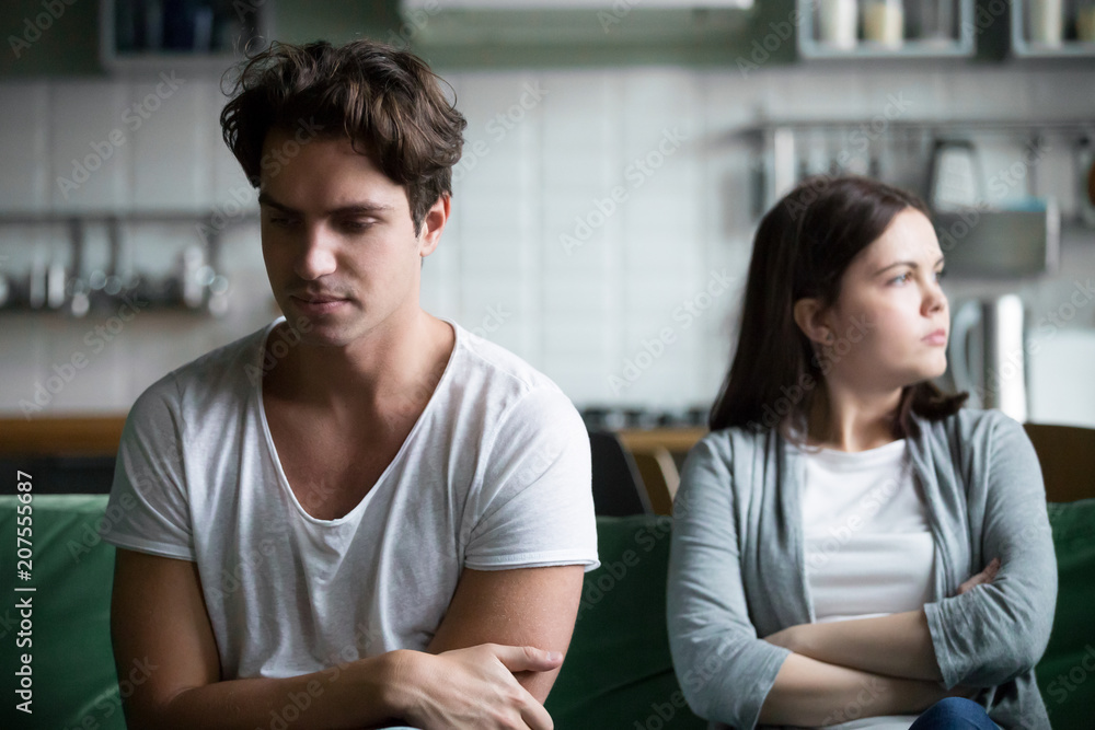 Upset millennial guy feels frustrated after fight with girlfriend, sad ...