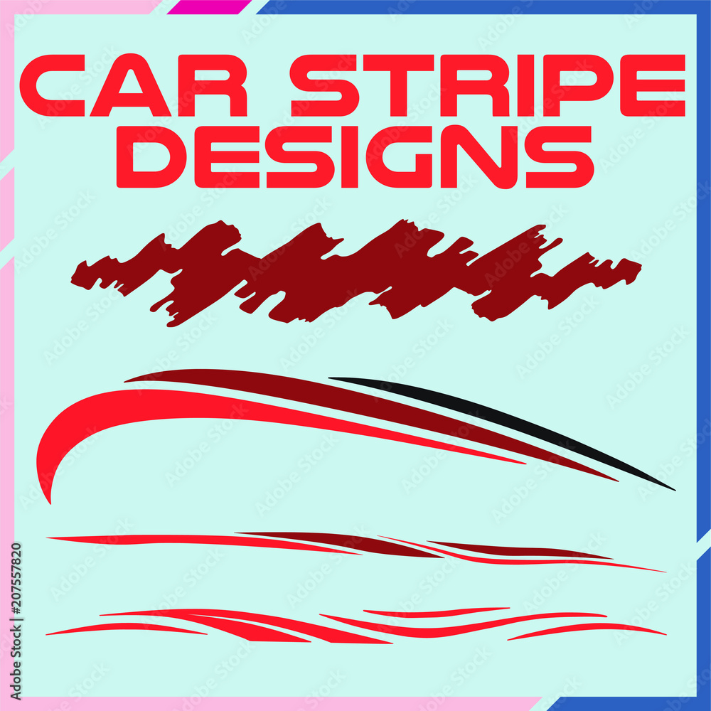Tribal and cool Car stripe design set. Adhesive vinyl sticker designs ...