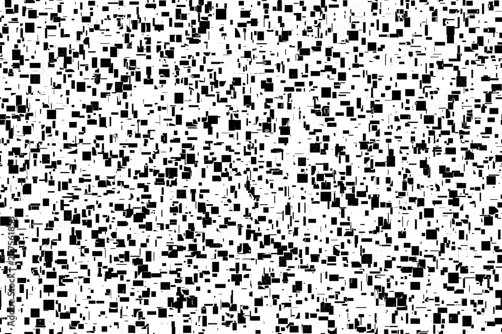Abstract black and white geometric irregular and random background or ...