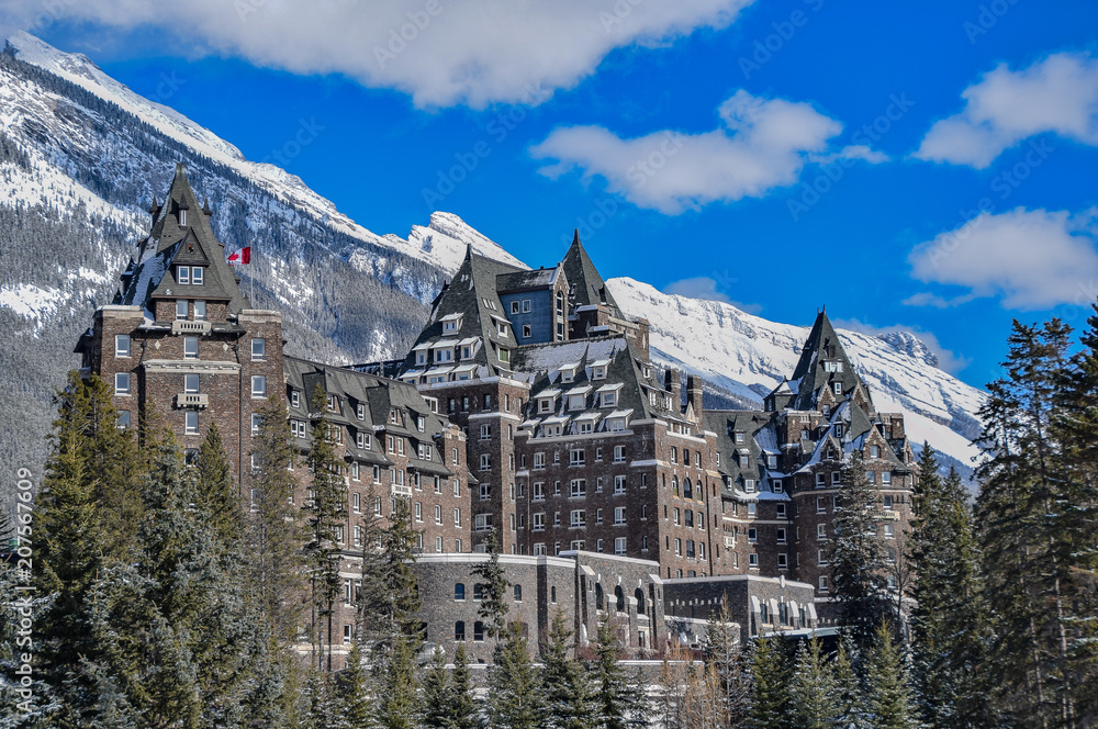 Historic Banff Springs Hotel in Banff, Canada Stock Photo | Adobe Stock