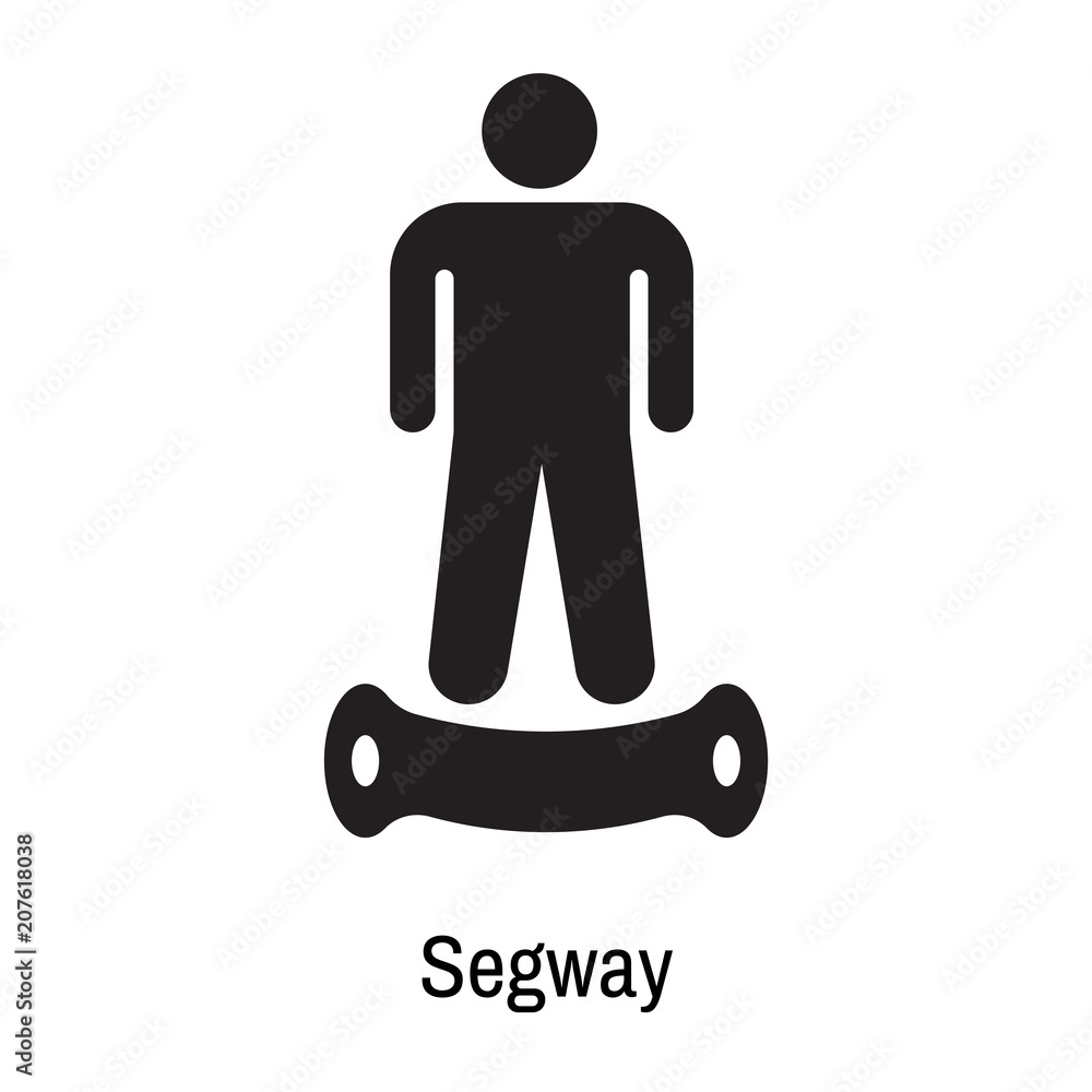 Segway icon vector sign and symbol isolated on white background, Segway ...