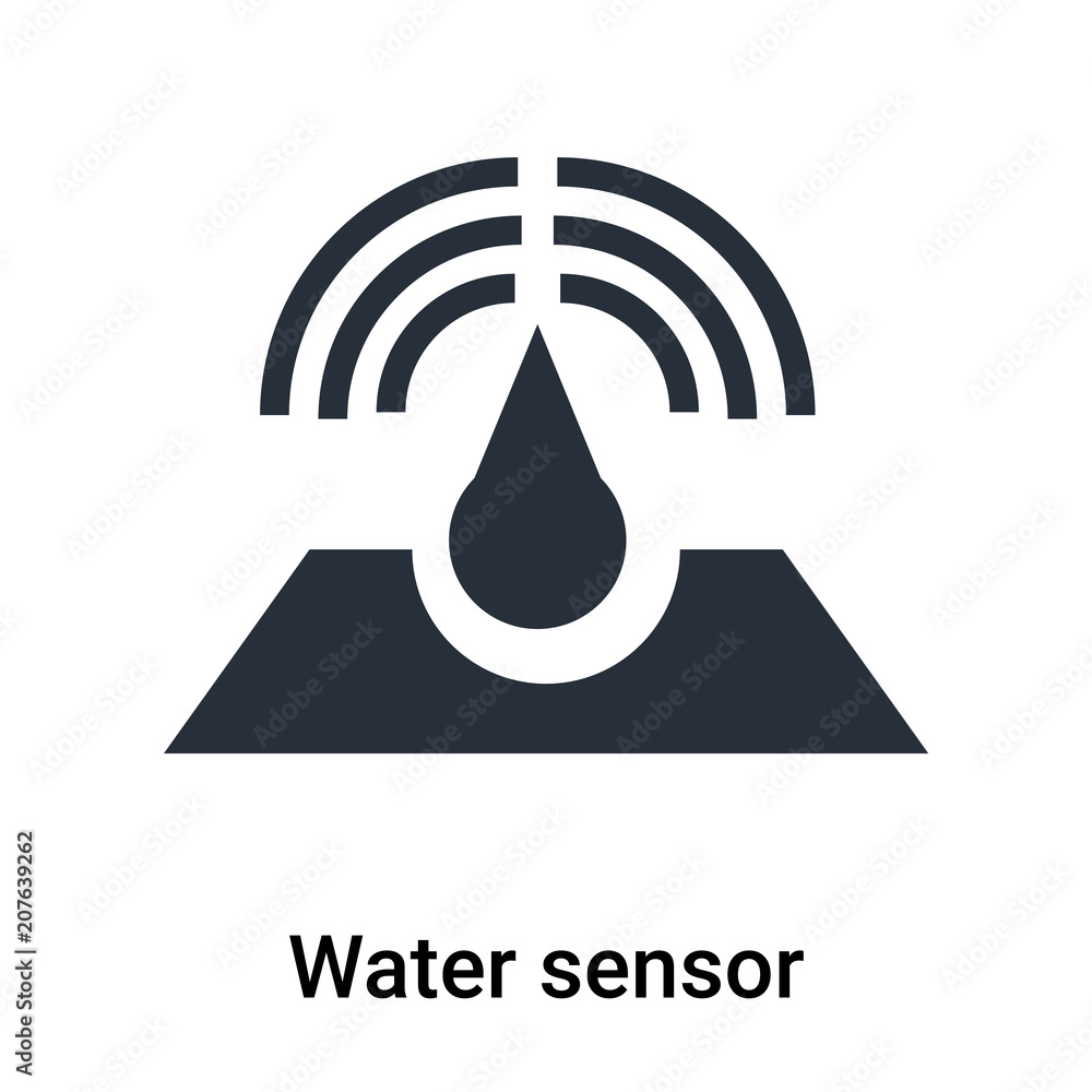 Water sensor icon vector sign and symbol isolated on white background ...