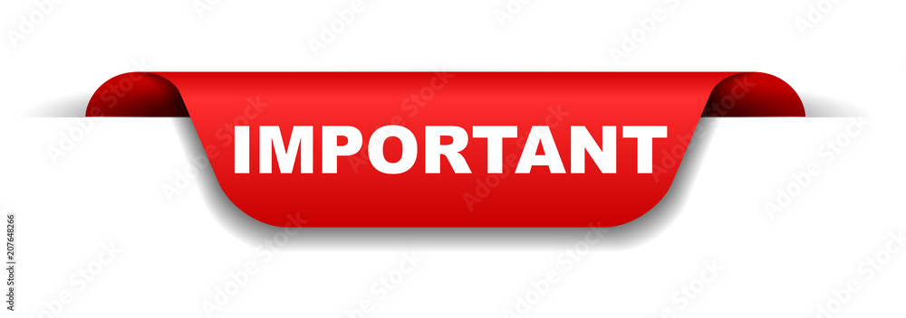 red banner important Stock Vector | Adobe Stock