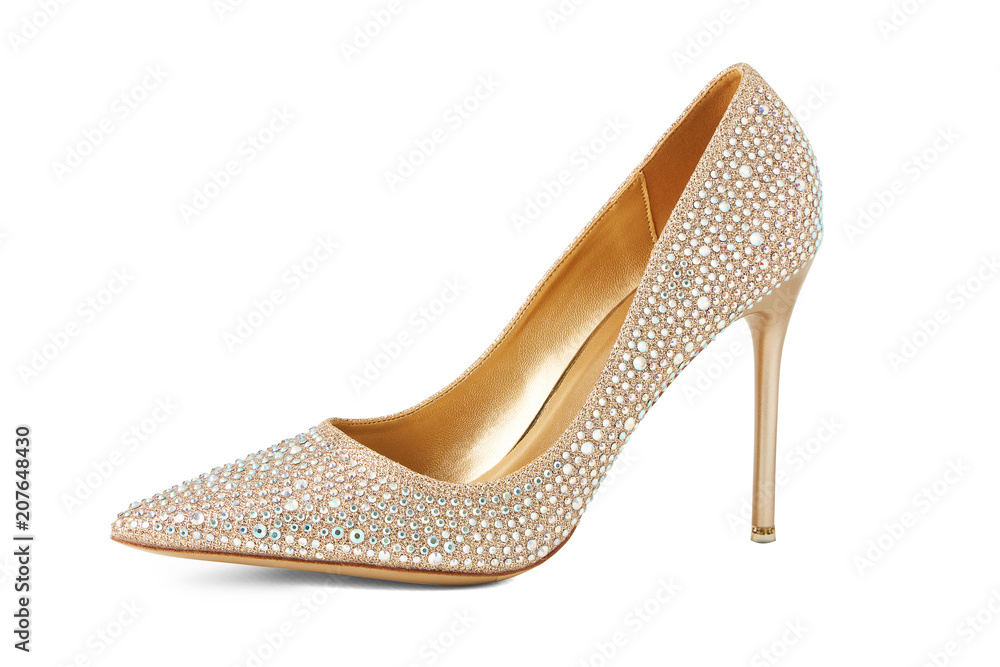 Luxury high heels isolated on a white background and with clipping path ...