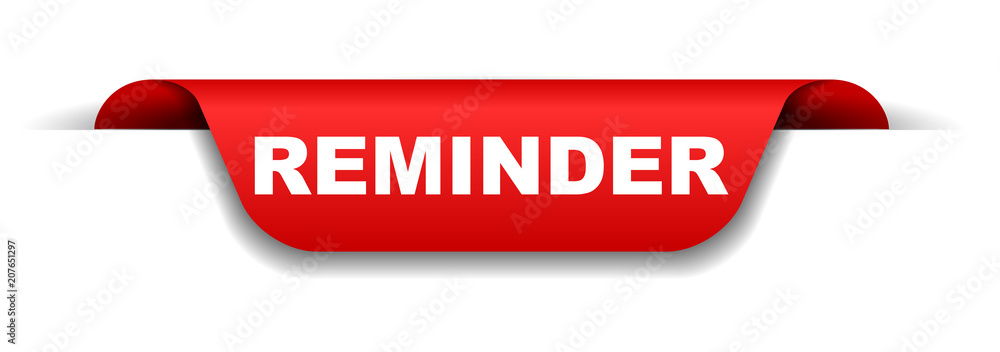red banner reminder Stock Vector | Adobe Stock