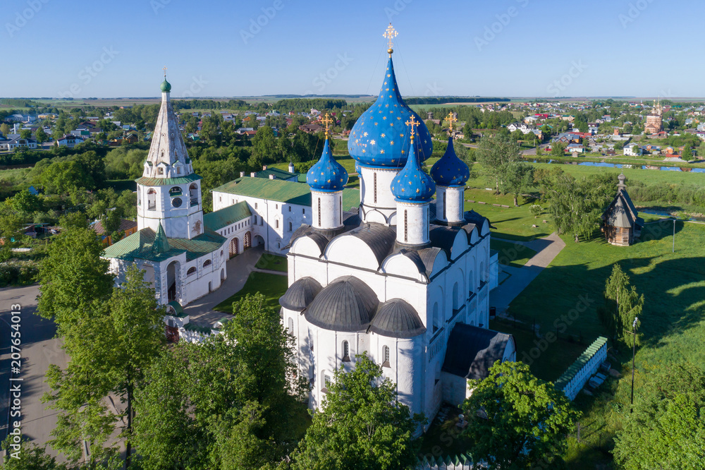 Suzdal, Russia. Aerial view of the architectural complex of the Suzdal ...