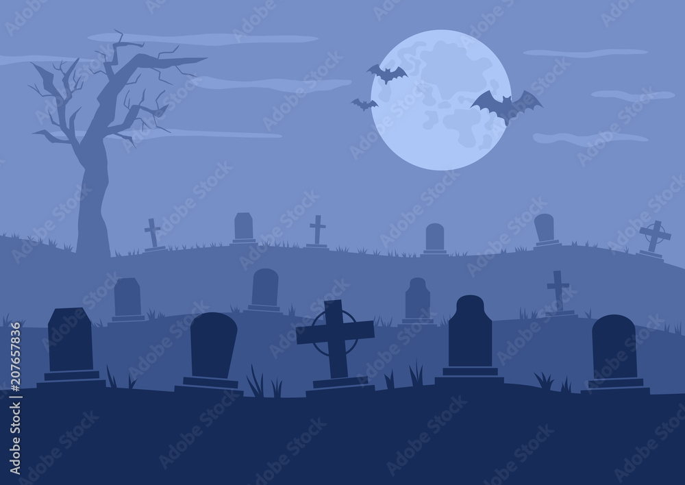 Graveyard Background Drawings