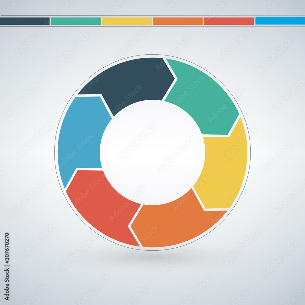 Vector infographic circle. Template for graph, cycling diagram, round ...